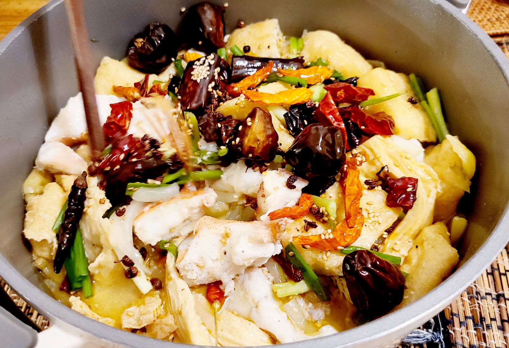 Spicy Sichuan Poached Fish with Pickled Murstard GreensSpicy Sichuan ...